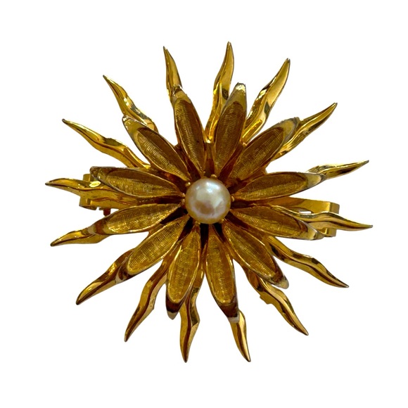 Unbranded | Jewelry | Vintage Gold Tone Sun Burst Daisy Flower 2 Design ...